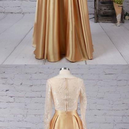 Lace Two Piece Prom Dress Modest Beautiful Long Prom Dress M2371 on Luulla