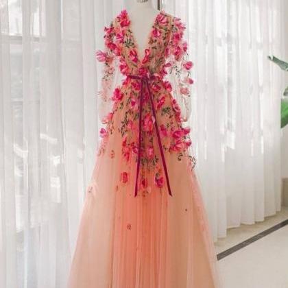 Flower Dress Party Dress Evening Dress Ball Gown Prom Dress M2077 on Luulla
