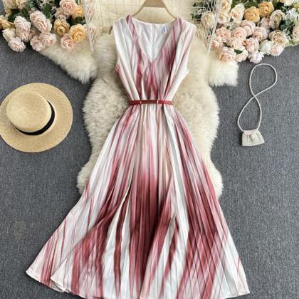 Stylish V Neck A Line Dress Fashion Dress on Luulla