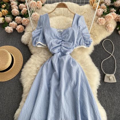 Sweet A Line Square Neckline Dress on Luulla