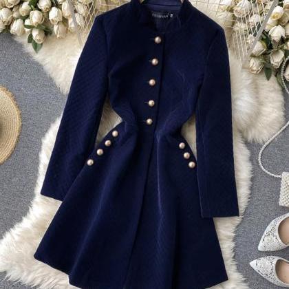 Retro Blue Velvet Dress Jacket on Luulla