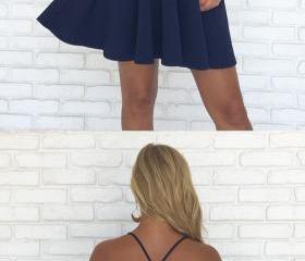 A-line Spaghetti Straps V-neck Backless Short Simple Homecoming Dresses ...