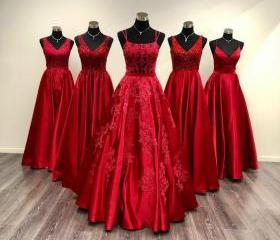 Red Long Prom Dress Fashion Evening Dress on Luulla