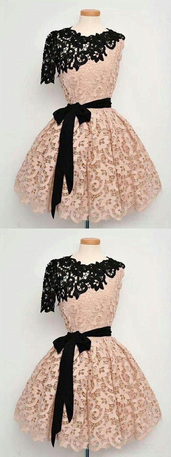 Short Prom Dresses, Simple Prom Dresses, Lace Prom Dresses M4961 on Luulla