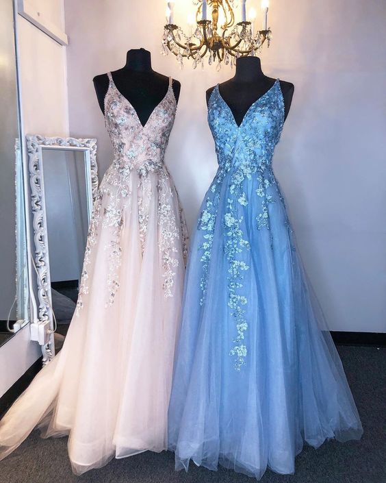 Long Prom Dress, Tulle Lace Evening Dress Prom Dresses M164 on Luulla