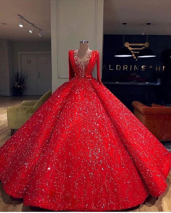 Red Ball Gown Prom Dress Evening Dress M632 on Luulla