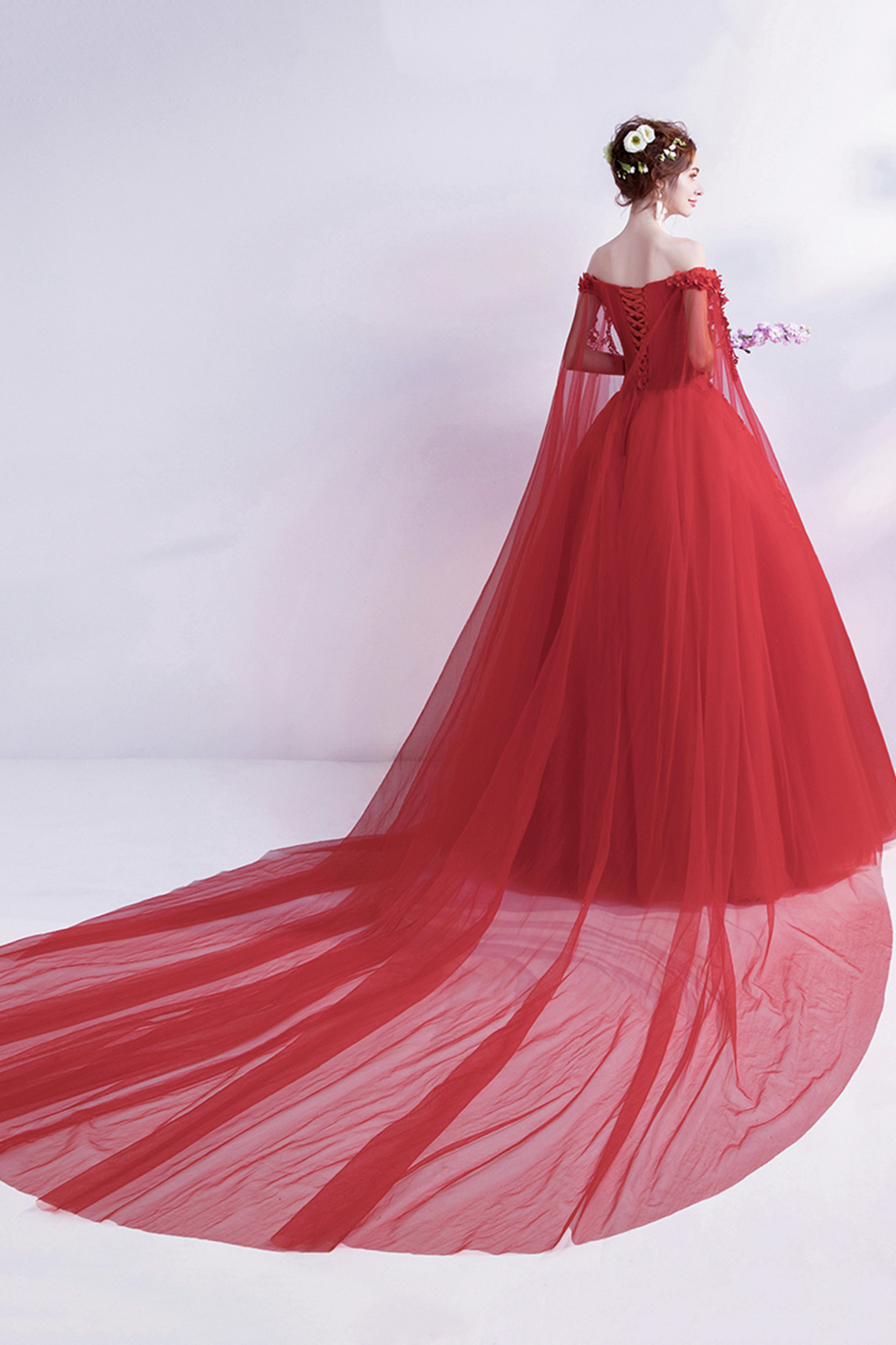Red Lace Long A Line Prom Dress Red Evening Dress M3231 on Luulla