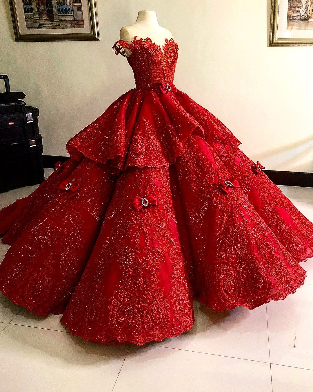 Ball Prom Dress,ball Gown Evening Dress, Red Formal Dresses M3312 on Luulla