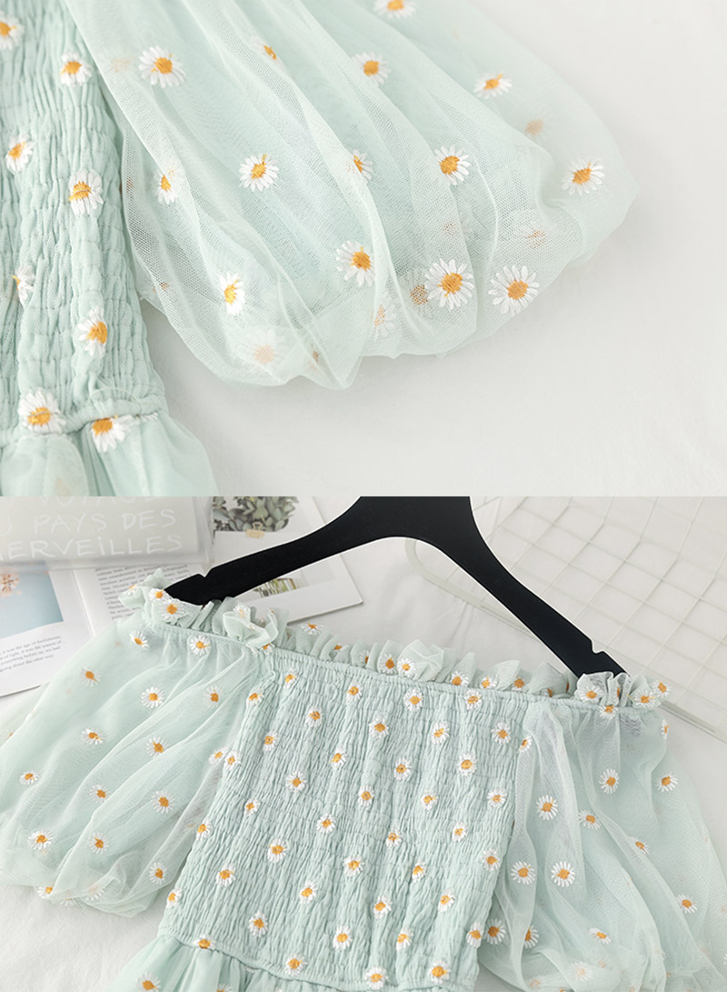 Cute A Line Daisy Flower Dress Girl Summer Dress on Luulla