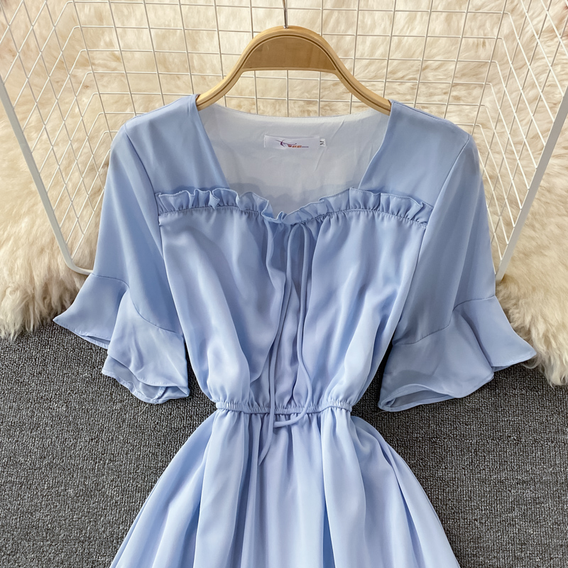 Sweet A Line Square Fashion Dress on Luulla