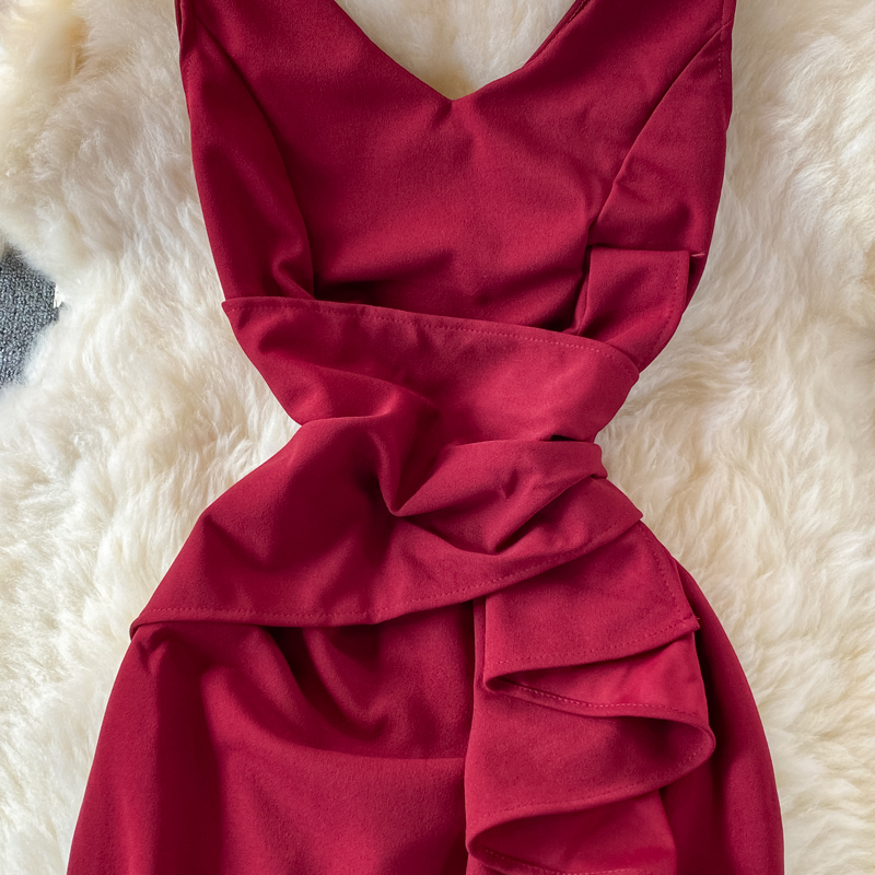 Red V Neck Dress Fashion Dress on Luulla