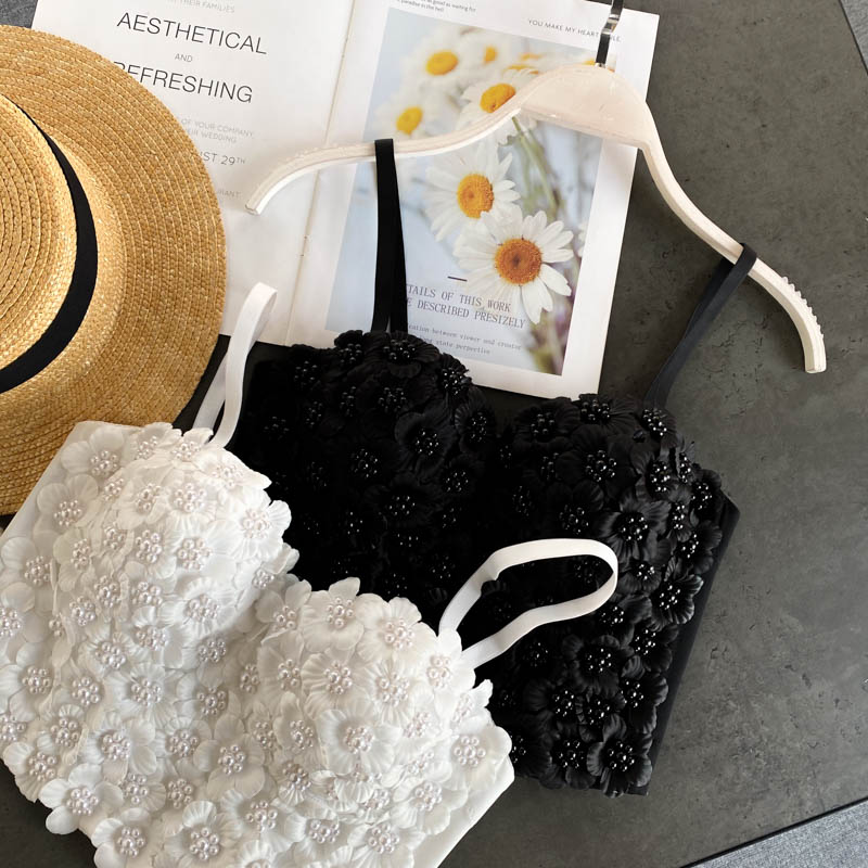 High-quality Flower Pearl Tops Handmade Flower Tops on Luulla