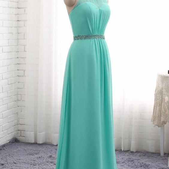 Beaded Embellished Chiffon High Halter Neck Floor Length A-line Formal ...