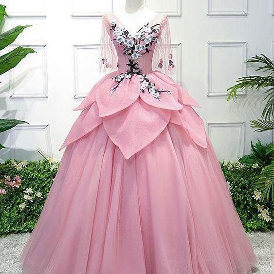 Simple Red Spot Tulle A Line Prom Dress, Red Evening Dress M6488 on Luulla