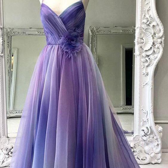 Chic Colorful A-line Long Prom Evening Dress M291 on Luulla