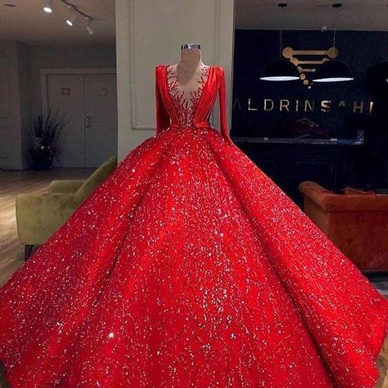Red Ball Gown Prom Dress Evening Dress M632 on Luulla