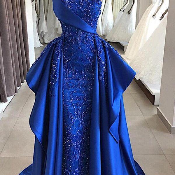 Royal Blue Long Wedding Dress Prom Evening Dress M658 on Luulla