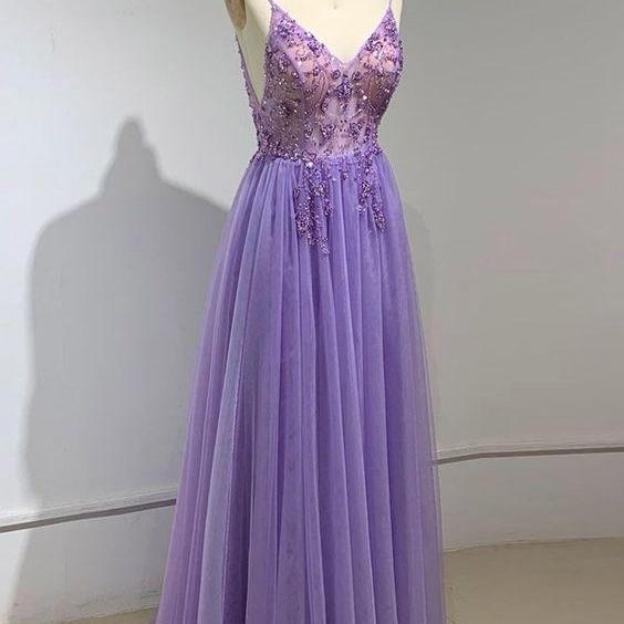 Straps A-line Beading Rose Wood Prom Dress With Crystal M1041 on Luulla