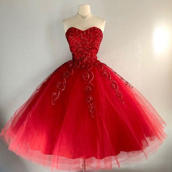 Red Prom Dress Unique Short Prom Dress Evening Gown M2986 on Luulla