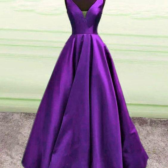 Grape Prom Ball Gown V Neck Dresses M3352 on Luulla