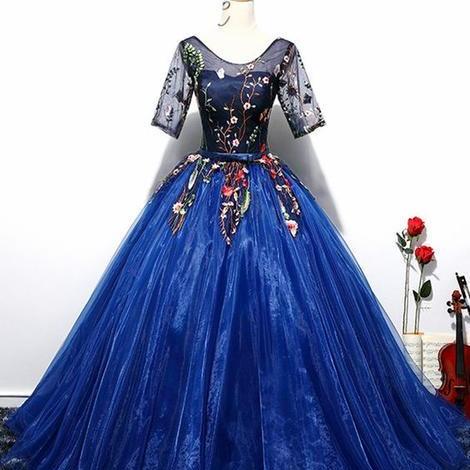 Royal Blue Unique Vintage Formal Prom Dresses on Luulla