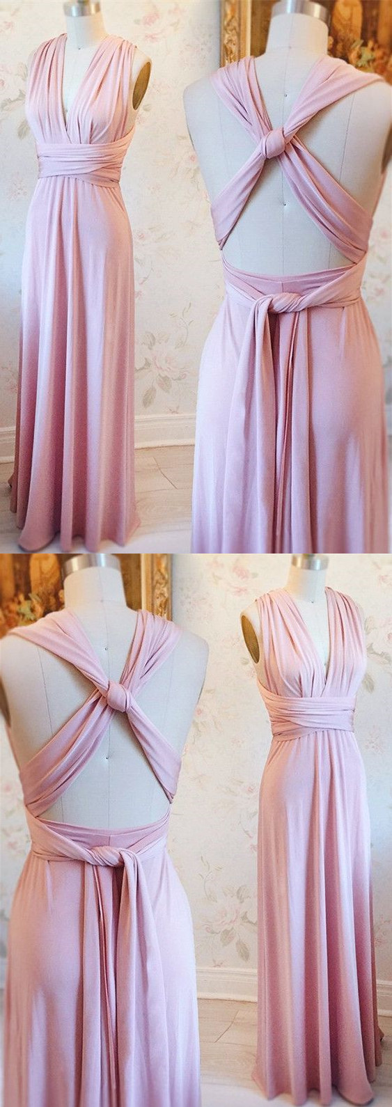 Prom Dresses, Long Prom Dresses, Chic Back Party Dresses, Cute Pink ...