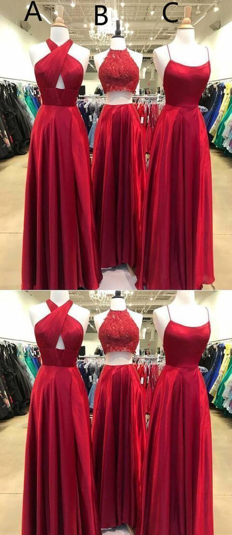 Sexy Red Prom Dress Formal Dress Floor Length Homecoming Dress M7767