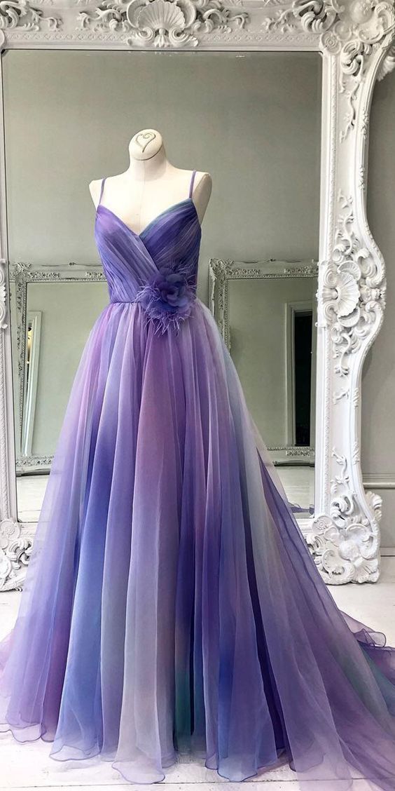 Chic Colorful A-line Long Prom Evening Dress M291 on Luulla