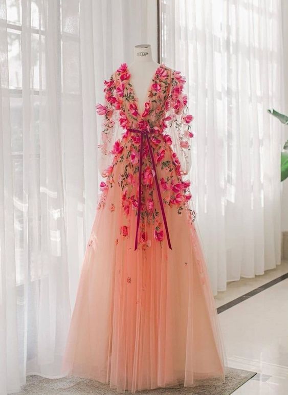 Flower Dress Party Dress Evening Dress Ball Gown Prom Dress M2077 on Luulla