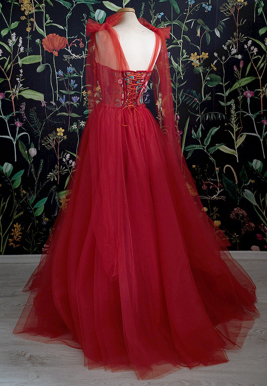 Gorgeous Red Long Evening Dress Prom Dresses M3254 on Luulla