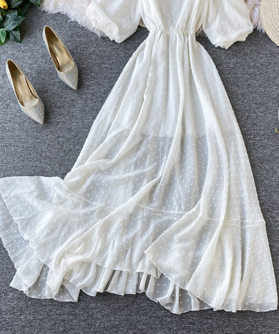 Simple White A Line Dress Fashion Girl Dress on Luulla