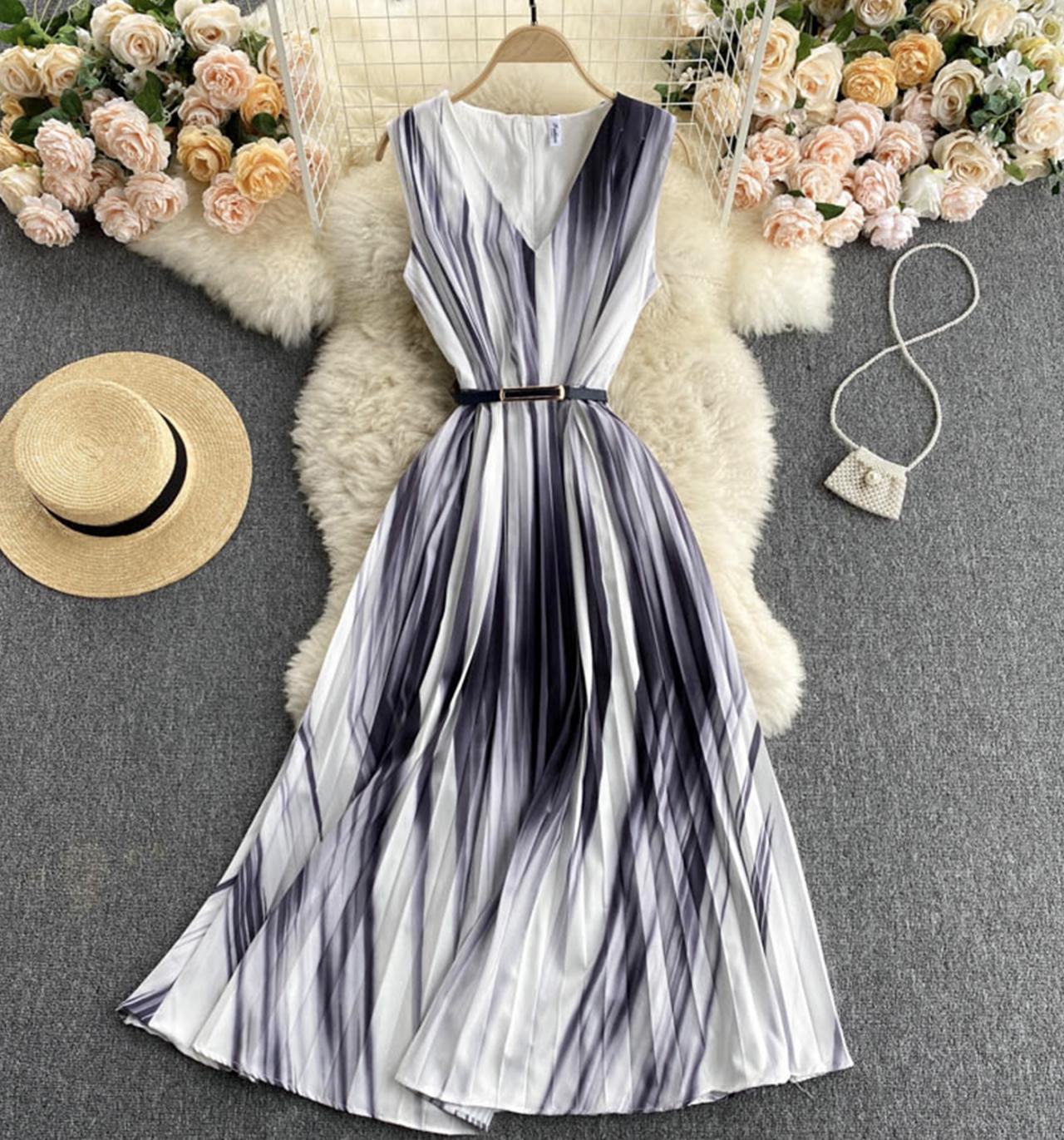 Stylish V Neck A Line Dress Fashion Dress on Luulla