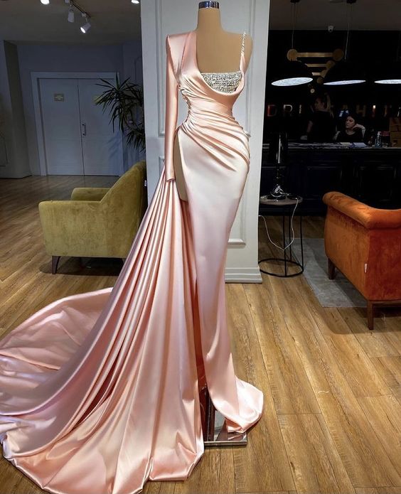 Pink Long Prom Evening Dress Formal Dress on Luulla