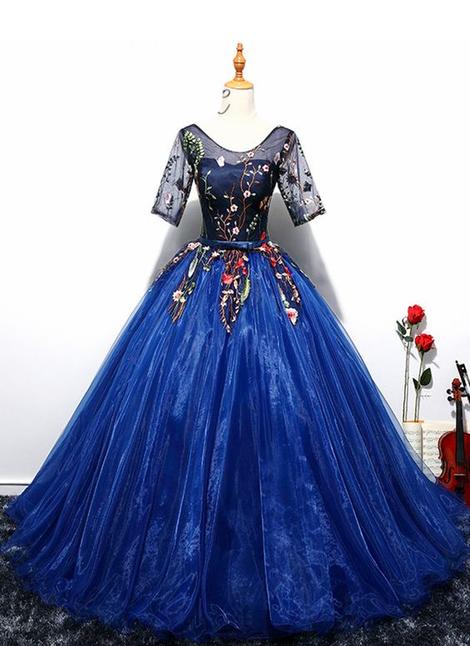 Royal Blue Unique Vintage Formal Prom Dresses on Luulla