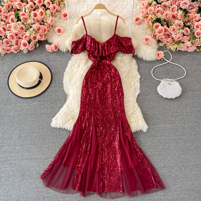 Cute Sequins Off Shoulder Dress Fashion Dress on Luulla