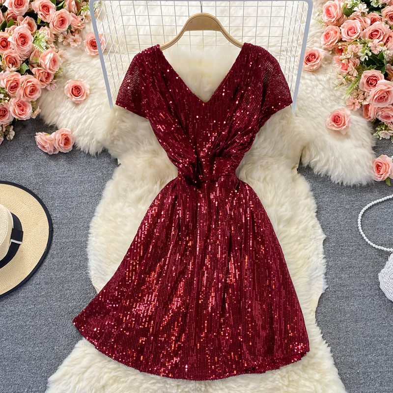 Cute Sequins Short A Line Dress Fashion Dress on Luulla